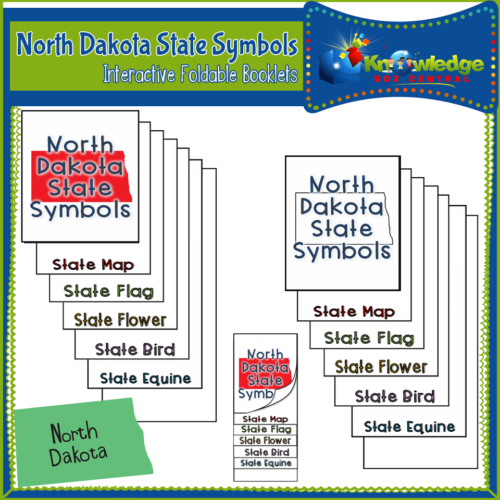 North Dakota State Symbols Interactive Foldable Booklets | Made By Teachers