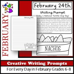 February Creative Writing Prompts for Every Day, Language Arts ...