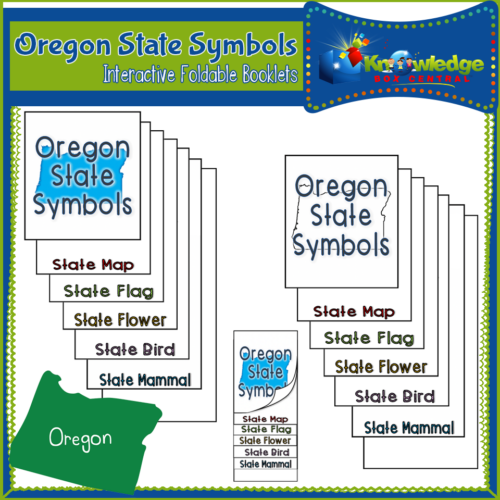 Oregon State Symbols Interactive Foldable Booklets | Made By Teachers