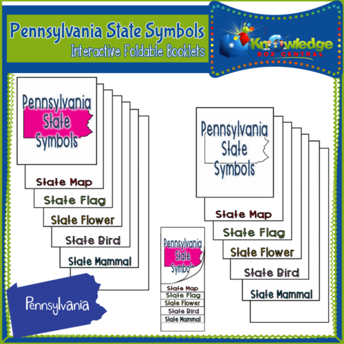 Pennsylvania State Symbols Interactive Foldable Booklets | Made By Teachers