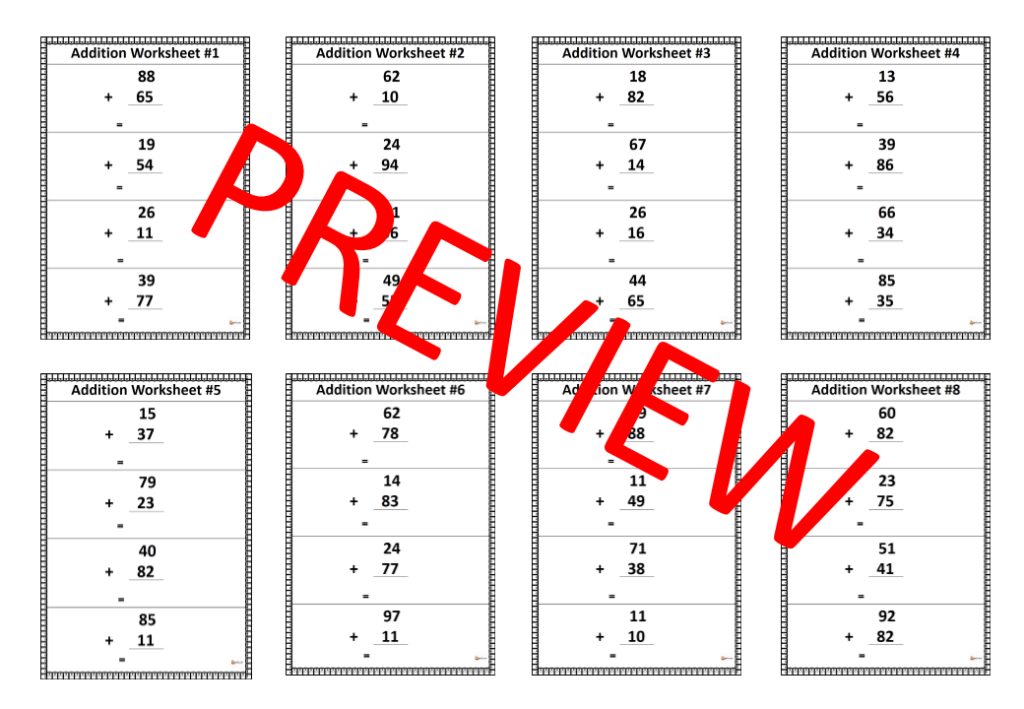 Two by Two Digit Addition Worksheets | Made By Teachers