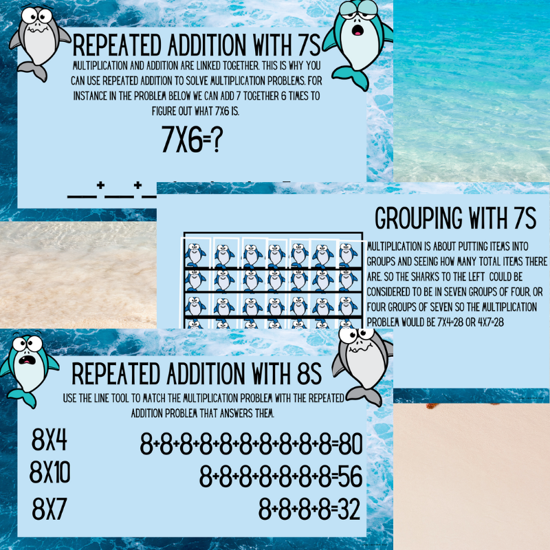 Multiplication Lesson Plans 7s and 8s Digital Math Activity | Made By ...