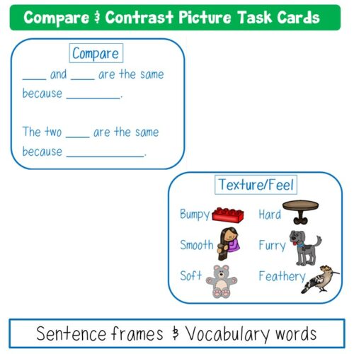 Compare and Contrast Picture Task Cards Print and Digital | Made By ...