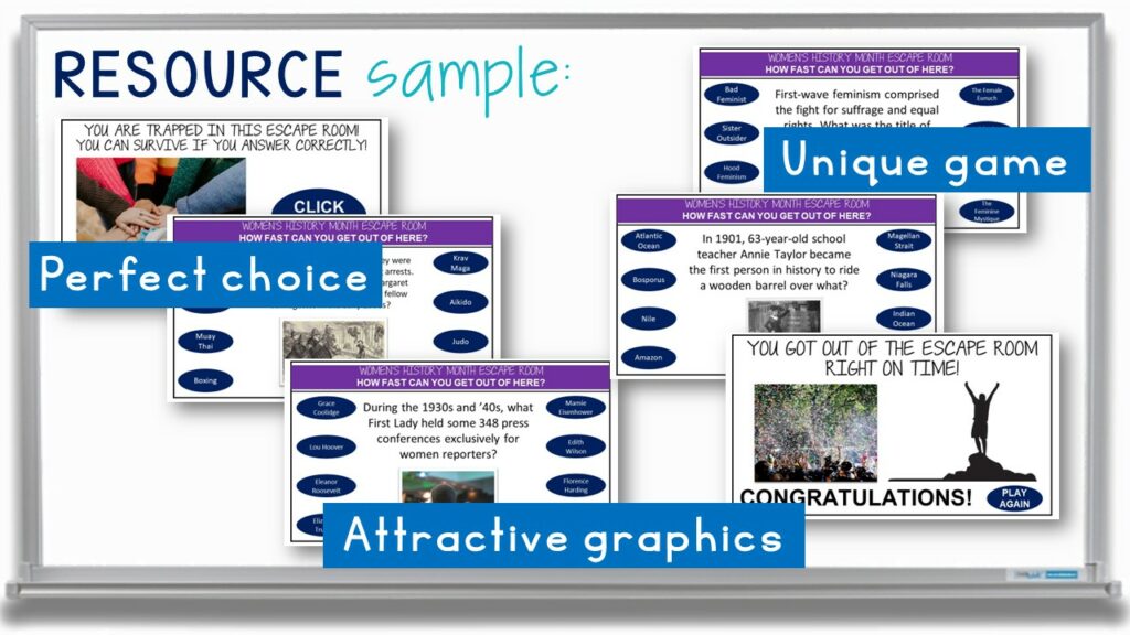 Women's History Month Digital Escape Room - PowerPoint, Google Slides ...