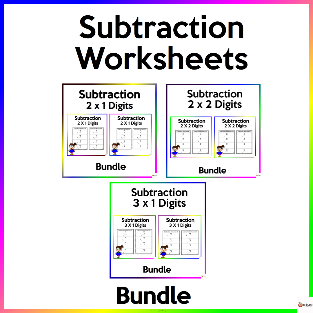 Subtraction Worksheets Mega Bundle | Made By Teachers Subtraction Worksheets Mega Bundle | Made By Teachers