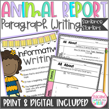 Animals in Winter Report | Animals Paragraph Writing Sentence Starters ...