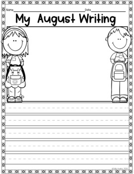 August Monthly Writing Journal Story Starters (Google Slides) Back to ...