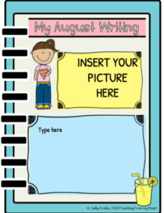 August Monthly Writing Journal Story Starters (Google Slides) Back to ...