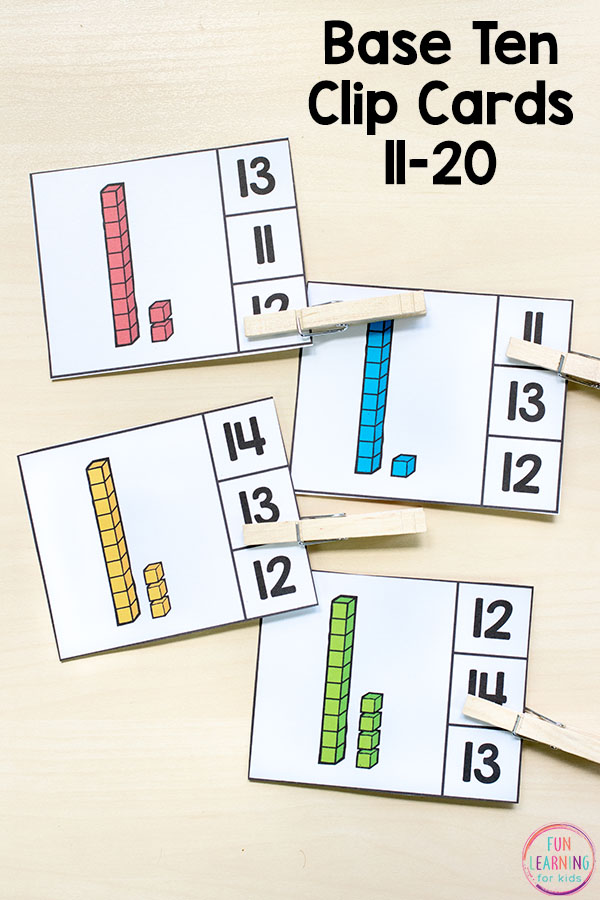 Numbers 11-20 Teen Numbers Math Centers and Games for Kindergarten ...