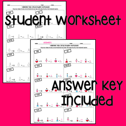 Valentine Math Logic Task Cards Activity Print and Digital Google ...