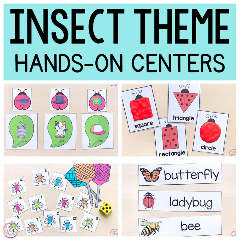 Insect Activities Theme for Math and Literacy Centers - Preschool ...