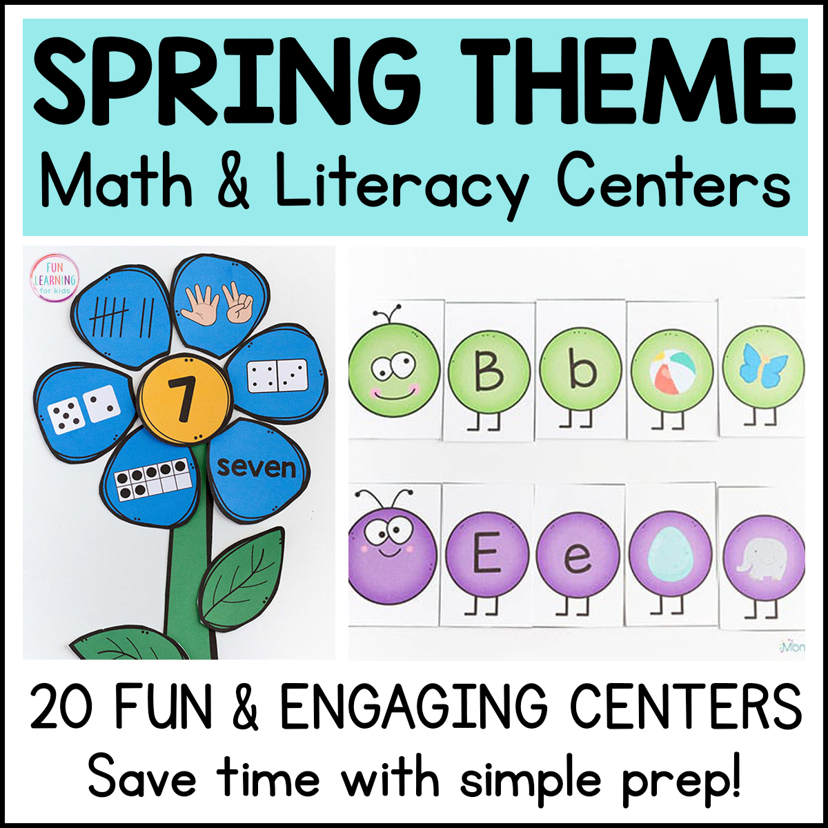 Spring Math and Literacy Centers Bundle for Preschool, Pre-K and ...