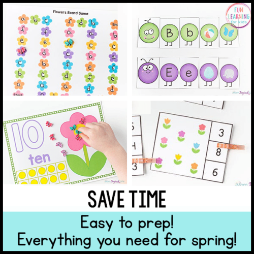 Spring Math and Literacy Centers Bundle for Preschool, Pre-K and ...