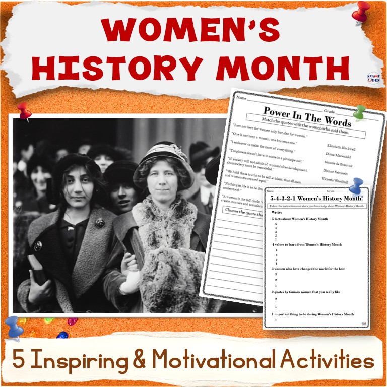Women's History Month Activities and Bell Ringers Worksheets | Made By ...