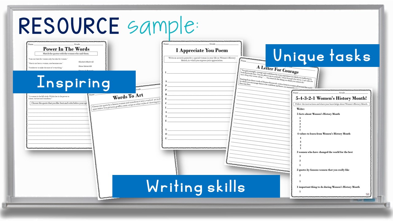 Women's History Month Activities and Bell Ringers Worksheets | Made By ...