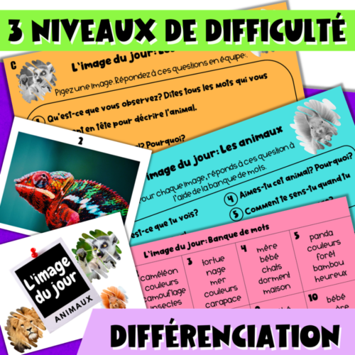 French Image description daily discussion writing prompts routine ...