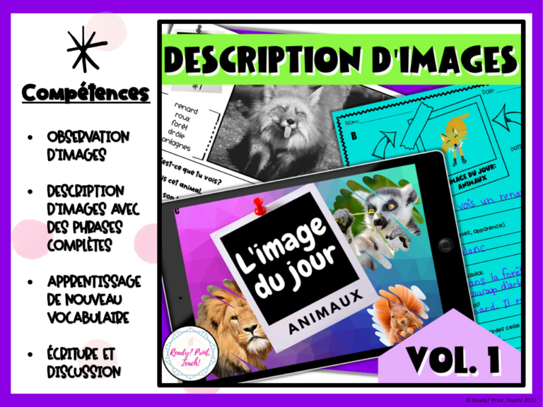 French Image description daily discussion writing prompts routine ...