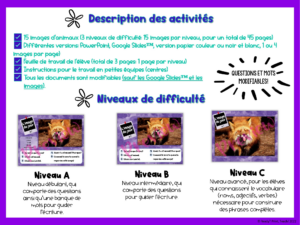 French Image description daily discussion writing prompts routine ...