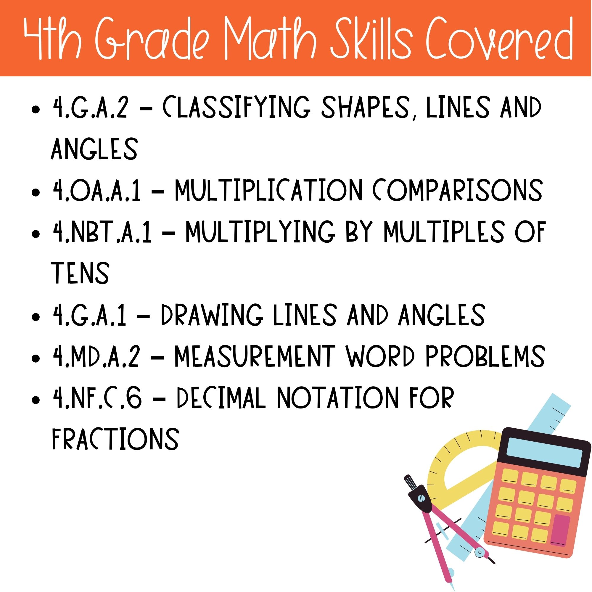 Grade 4 Math Daily Spiral Review for Math Homework / Math Morning Work ...