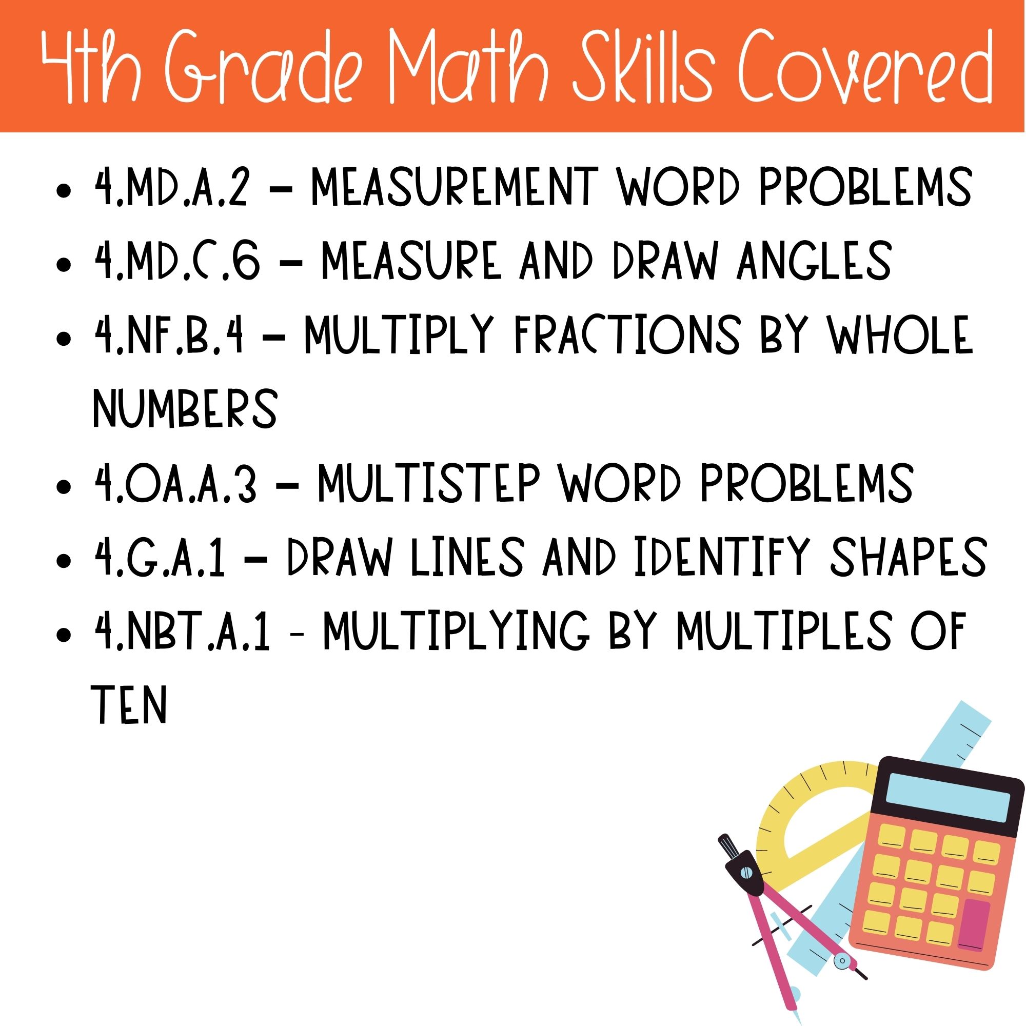 Grade 4 Math Daily Spiral Review for Math Homework or Math Morning Work ...
