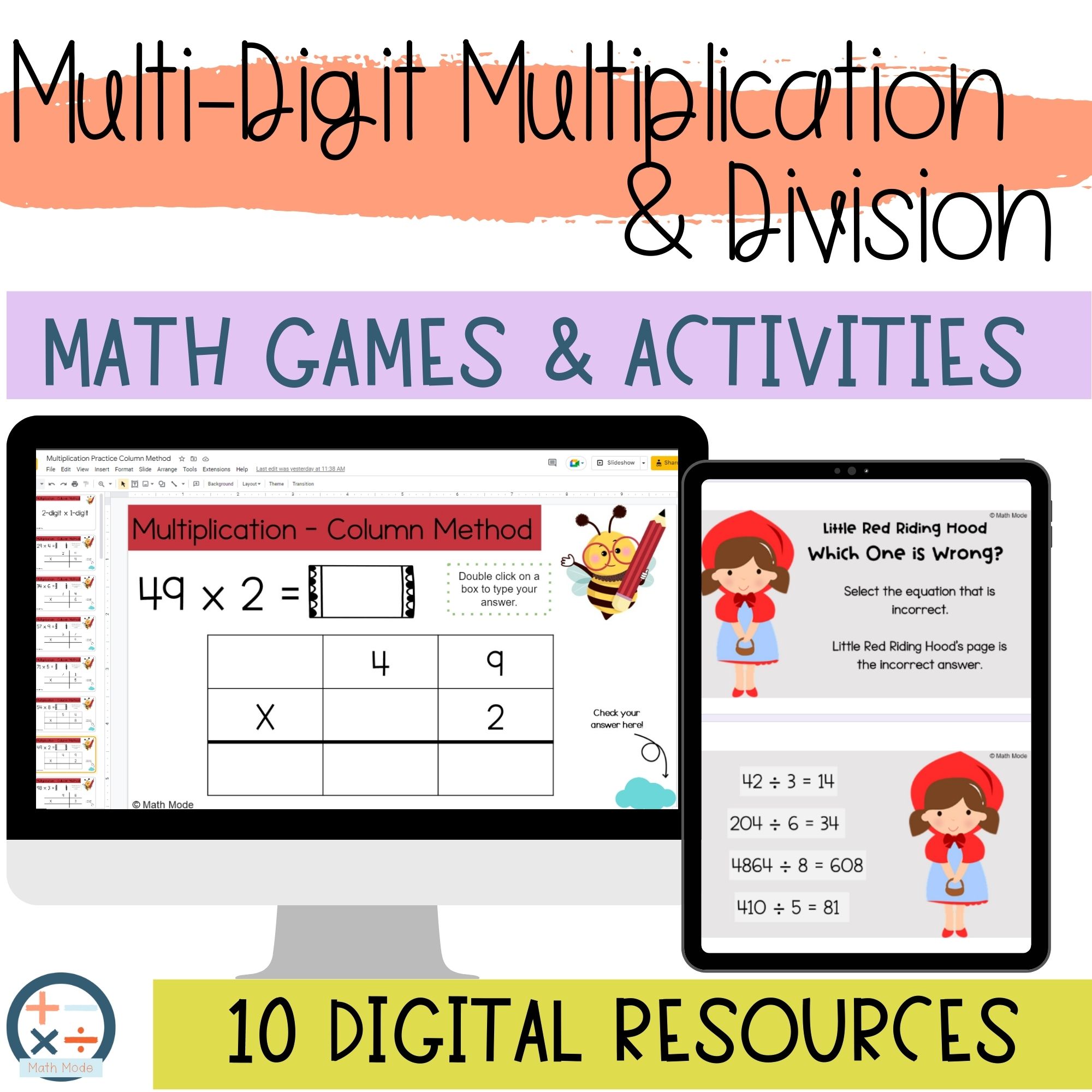 Multiplication & Division Practice Games & Activities - DIGITAL Math ...