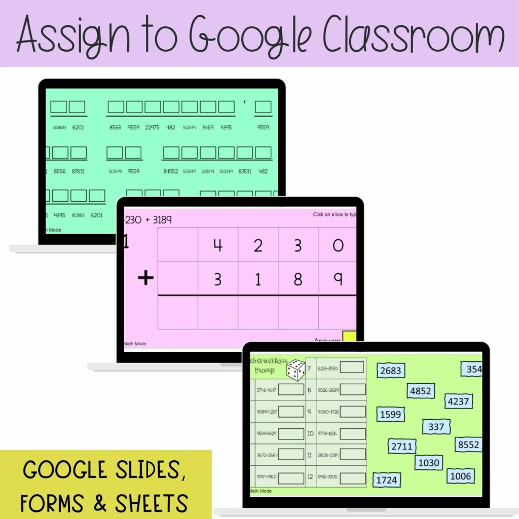 Multi-Digit Addition & Subtraction Games & Activities - DIGITAL Math ...