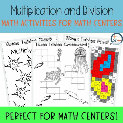 Times Tables, Division & Multiplying Multiples of 10 Activities Print ...