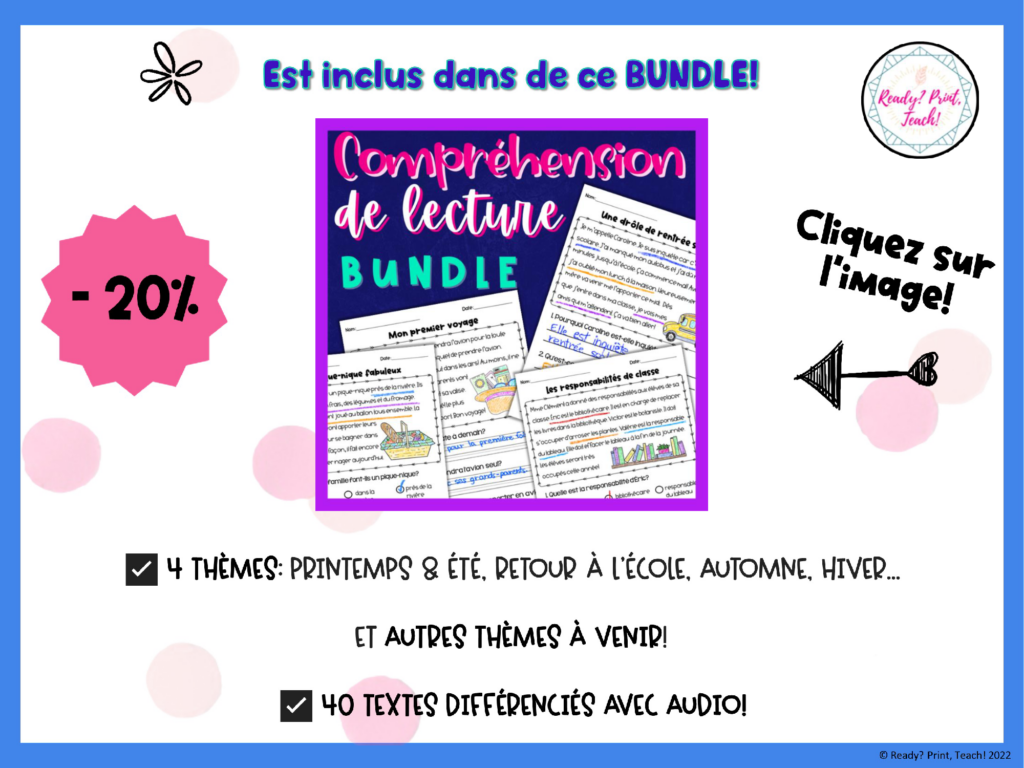 French Winter Differentiated Passages Reading Comprehension Lecture ...