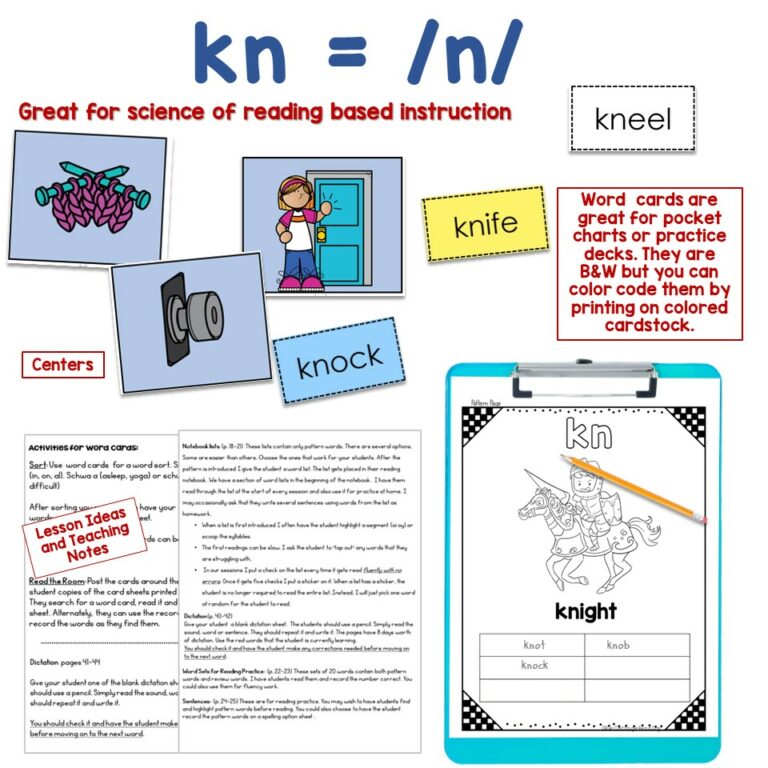 Kn - Silent Letters - Activities and Worksheets - Made By Teachers