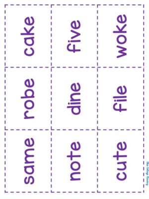 Valentine's Day Silent e Bingo Game | Made By Teachers