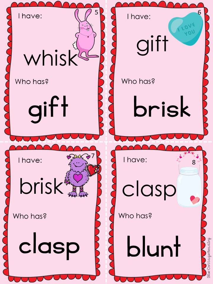 Valentine's Day Consonant Blends Card Game | Made By Teachers