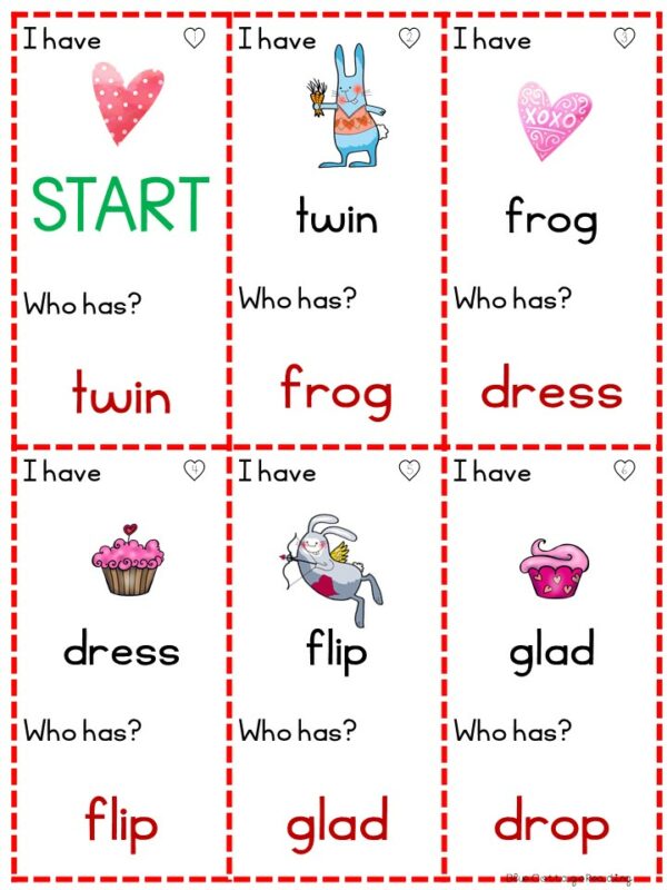 Valentine's Day Consonant Blends Card Game | Made By Teachers