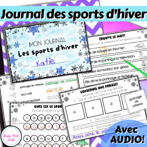 French Winter Sports Emergent Readers Vocabulary Interactive Notebook ...