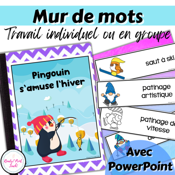 French Winter Sports Emergent Readers Vocabulary Interactive Notebook ...