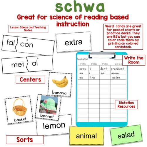 Schwa Activities and Worksheets | Made By Teachers