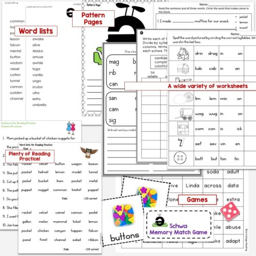 Schwa Activities and Worksheets | Made By Teachers