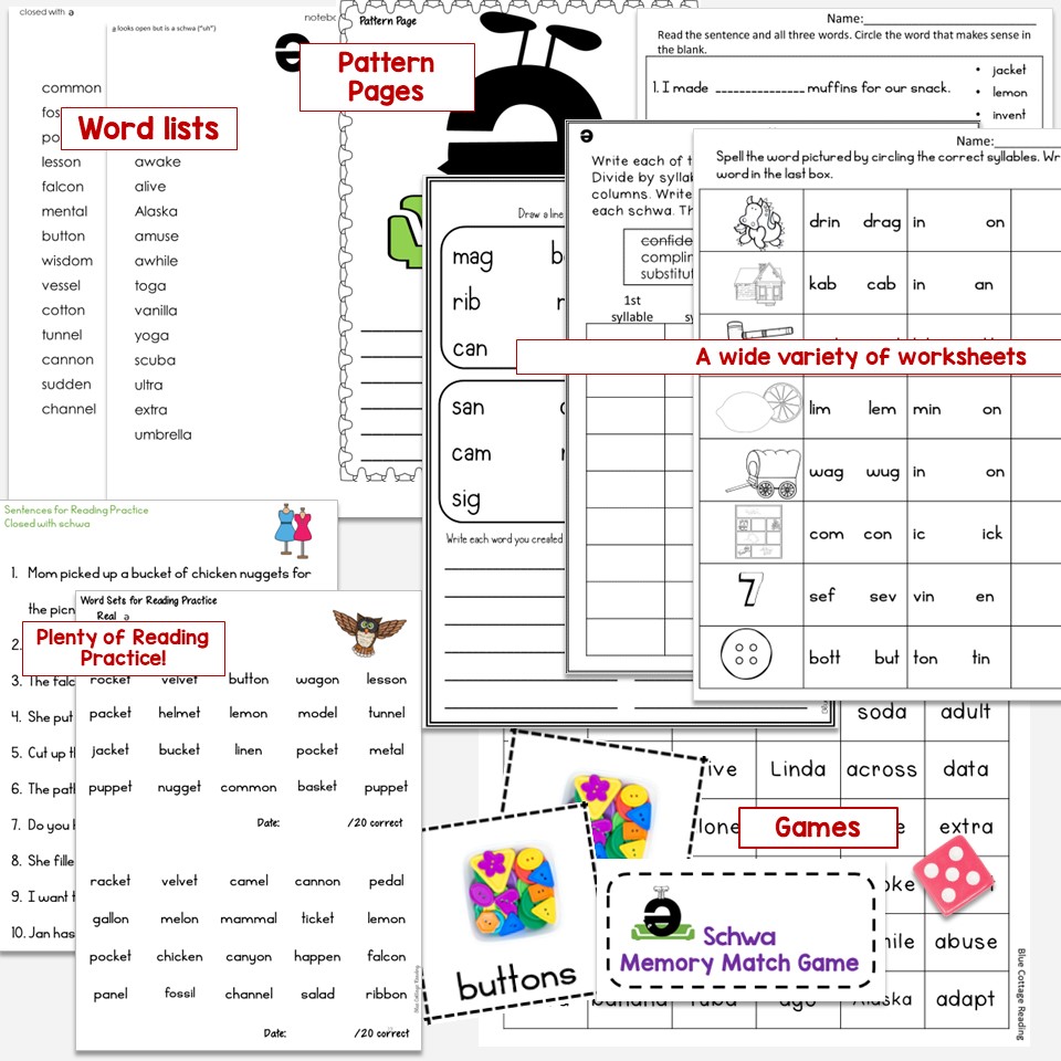Schwa Activities and Worksheets | Made By Teachers