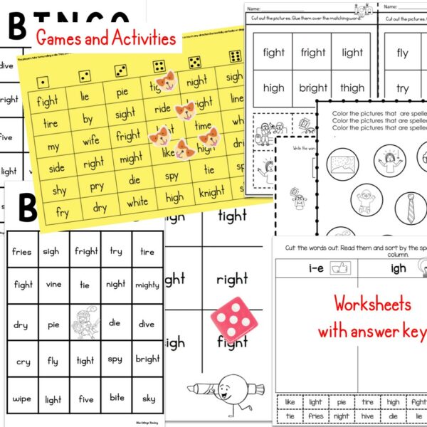 Long i - igh ie y - Vowel Teams Spelling Options - Structured Literacy ...