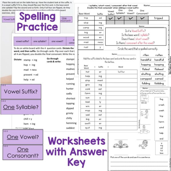 1 1 1 Doubling Rule - Suffix Spelling Rule - Orton Gillingham | Made By ...