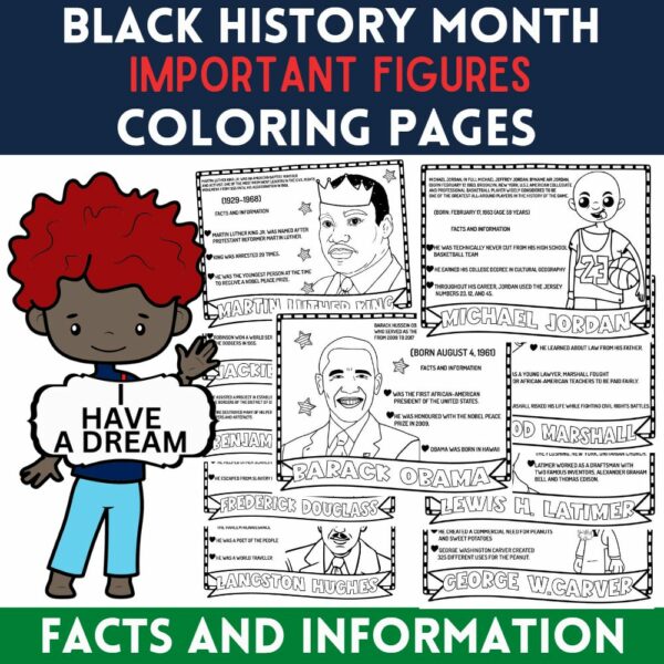 Important Figures In Black History Month Teaching Resources~Coloring ...