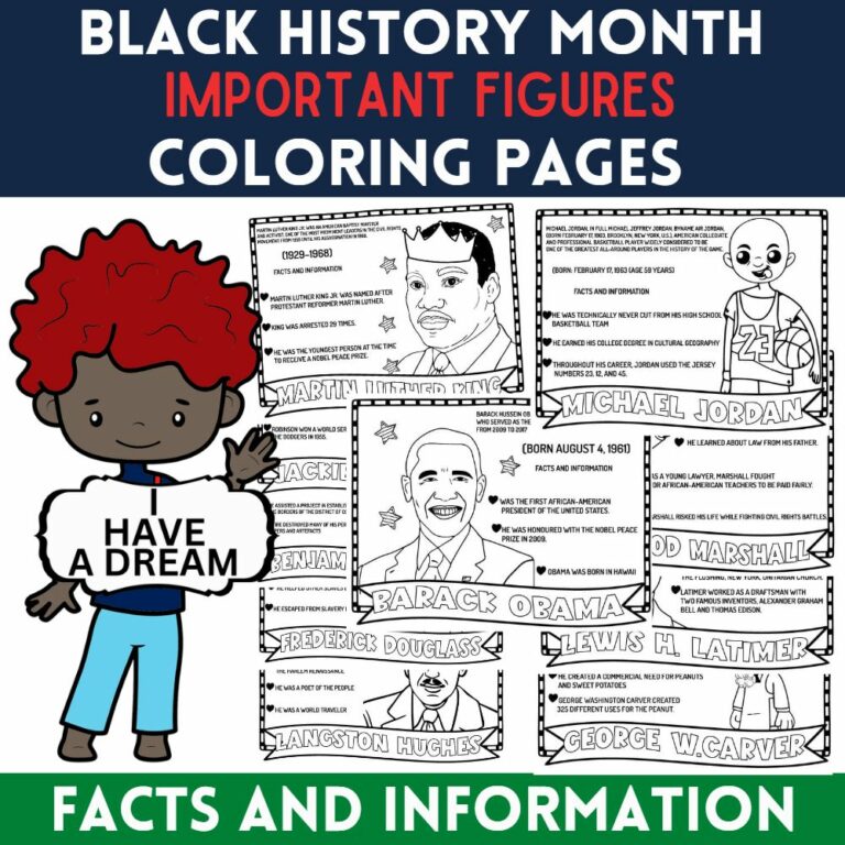 Important Figures In Black History Month Teaching Resources~Coloring ...