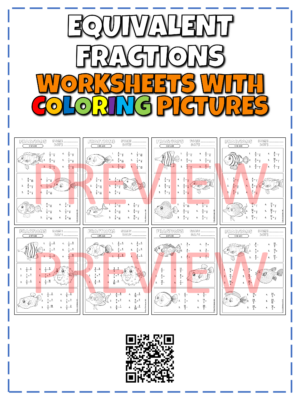 Grade 3 Equivalent Fractions 3.NF.3b 3.NF.3c Coloring Worksheets | Made ...