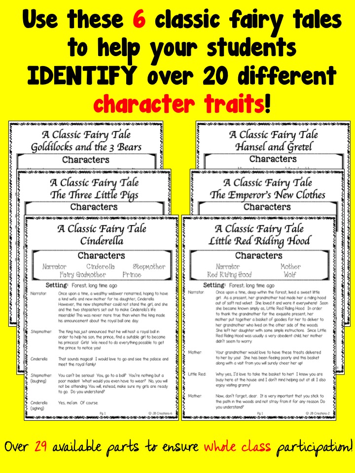 Reader's Theater: Fairy Tales and Teaching Character Traits | Made By ...