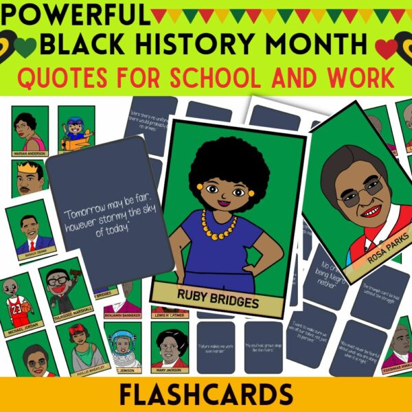 20 Important Figures in Black History -Printable Flashcards Quotes ...