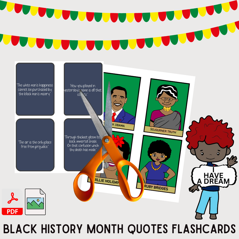 20 Important Figures in Black History -Printable Flashcards Quotes ...