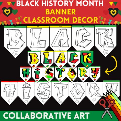 Black History Month Bulletin Board Collaborative Art Classroom Decor ...