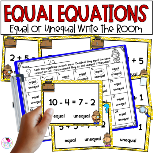 Balancing Equations - Addition and Subtraction - Math Centers - Write ...