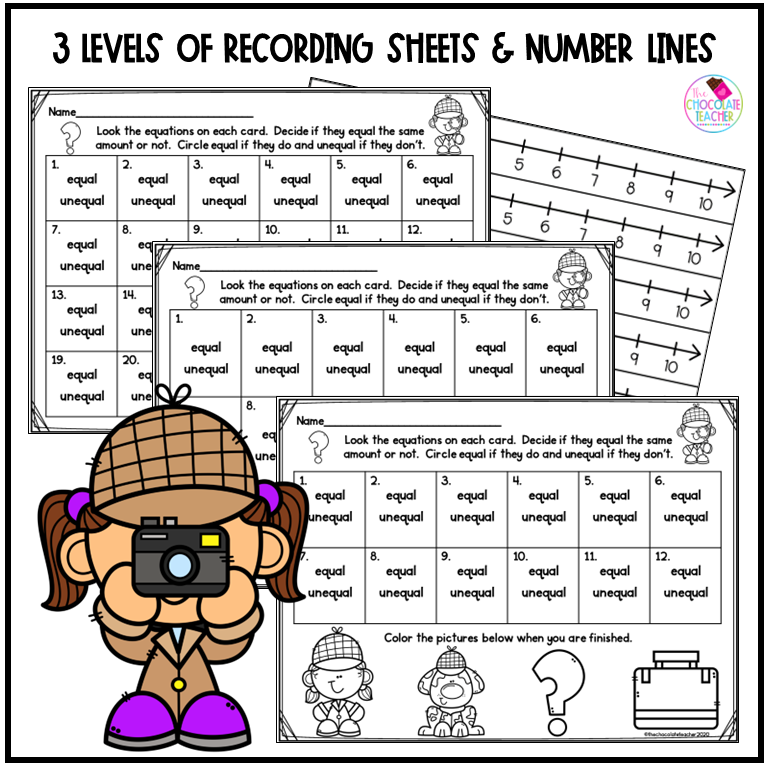 Balancing Equations - Addition and Subtraction - Math Centers - Write ...