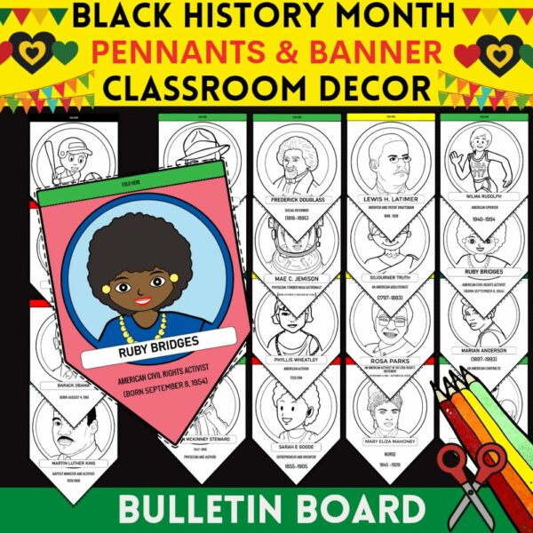 Black History Month Bulletin Board Collaborative Art Classroom Decor ...