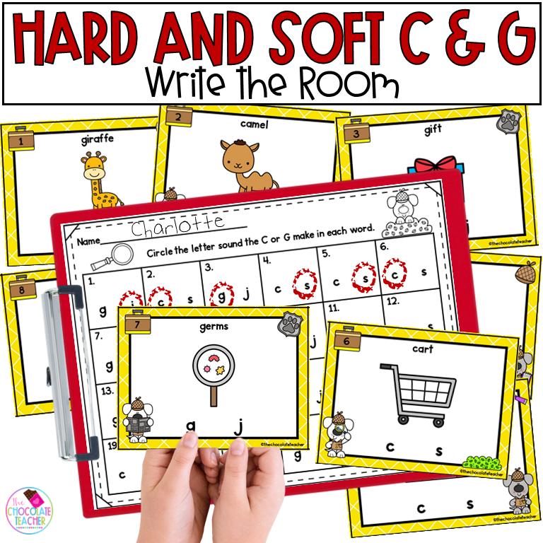 Hard and Soft C and G - Write the Room - Phonics Centers | Made By Teachers